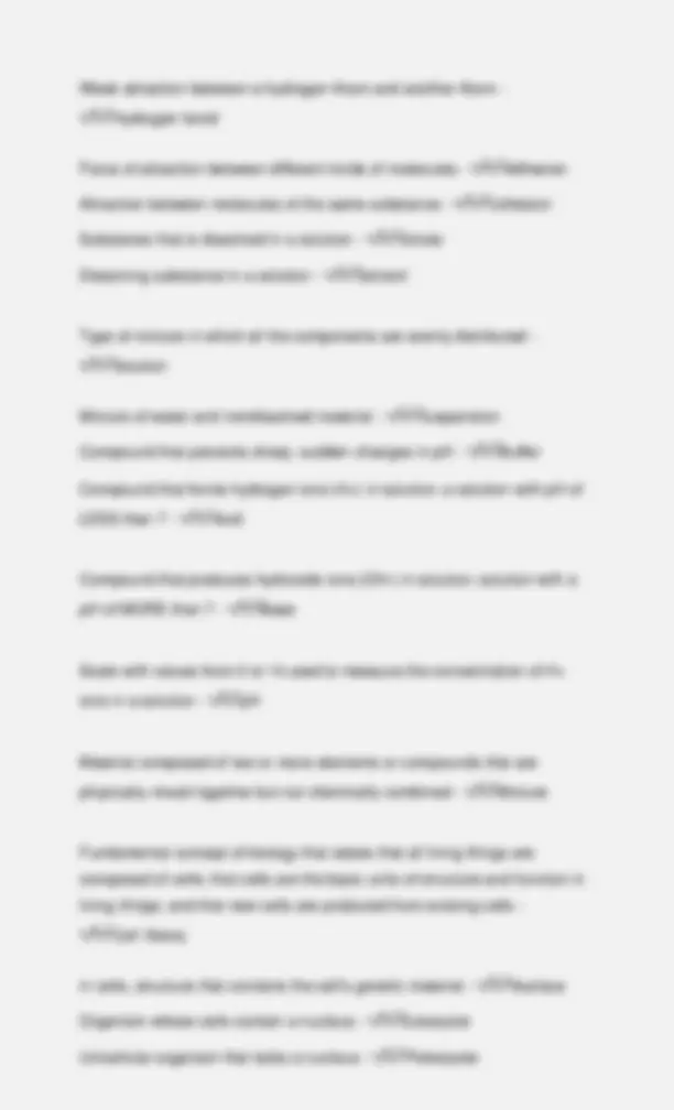 Honors Biology Semester 1 Final Exam – Ultimate Review Guide 2025/2026 | Exams Nursing | Docsity