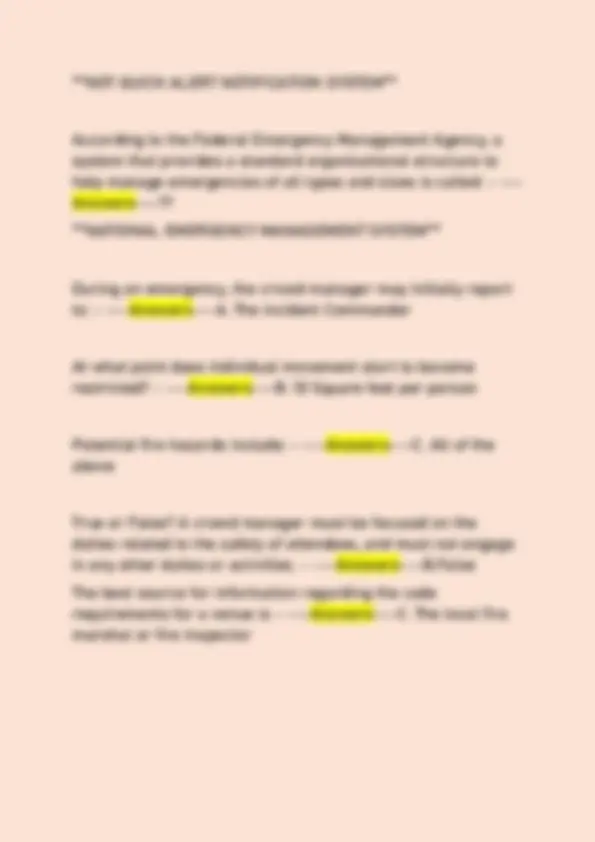CROWD MANAGEMENT CERTIFICATION FINAL EXAM NEWEST ACTUAL 2025/2026 ...