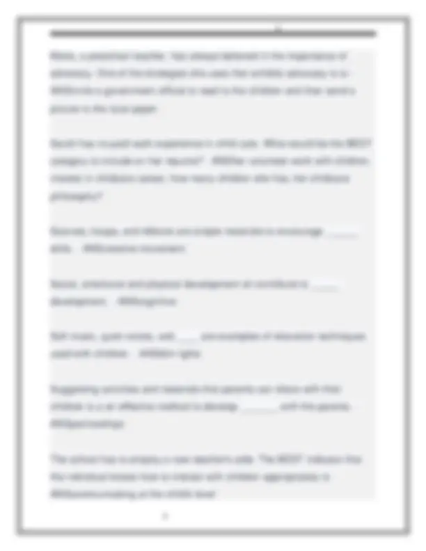 NOCTI Early Childhood Education Exam Sample Questions 2025-2026 | Exams ...