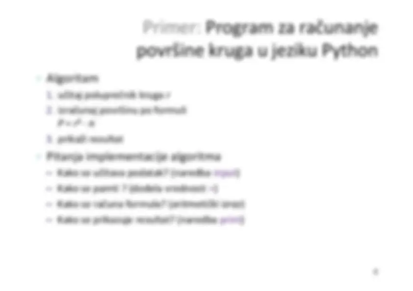 OOP uvod u programiranje na jeziku Python | Summaries Object Oriented Programming | Docsity