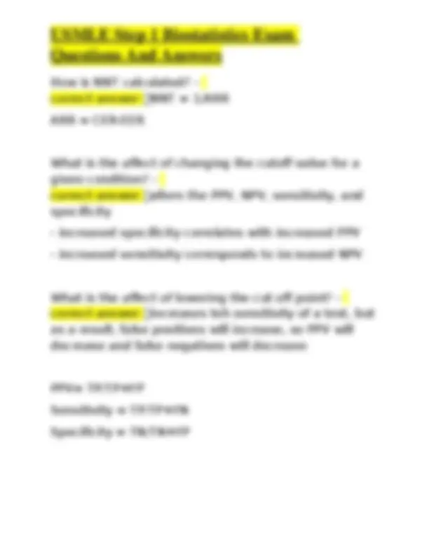 USMLE Step 1 Biostatistics Exam: Questions and Answers for Medical ...