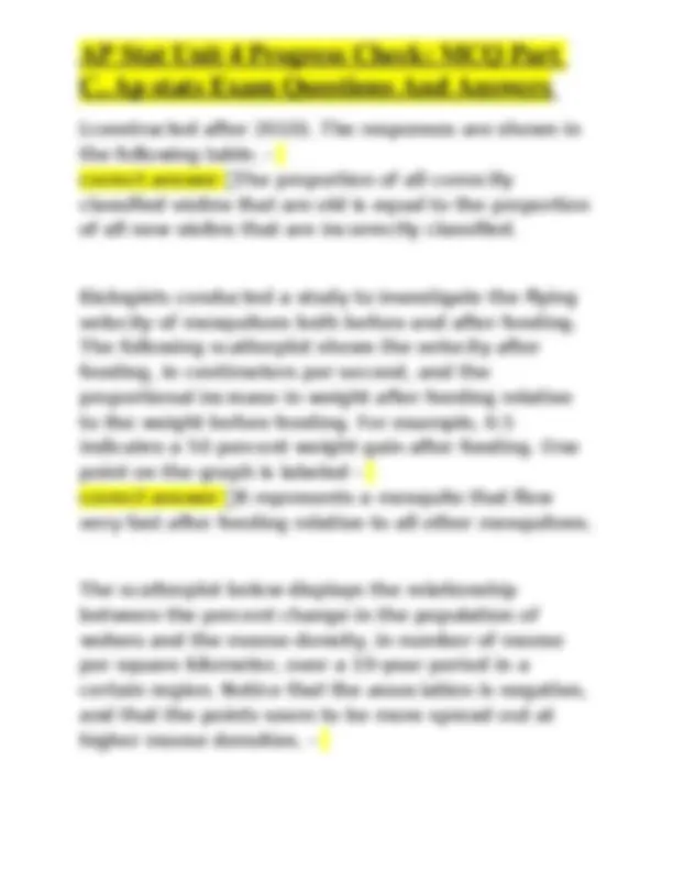 AP Statistics Unit 4: Probability and Distributions MCQ with Answers ...