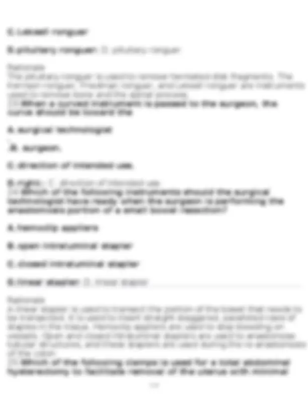 Intraoperative Care NCCT Practice Exam: Surgical Technology Questions ...