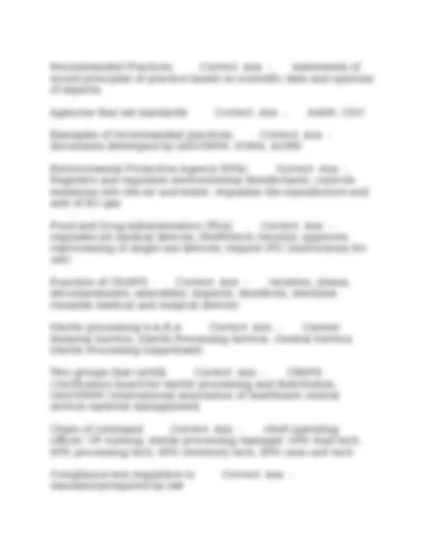 Sterile Processing Cbspd Test Questions And Answers Exams Public Health Docsity