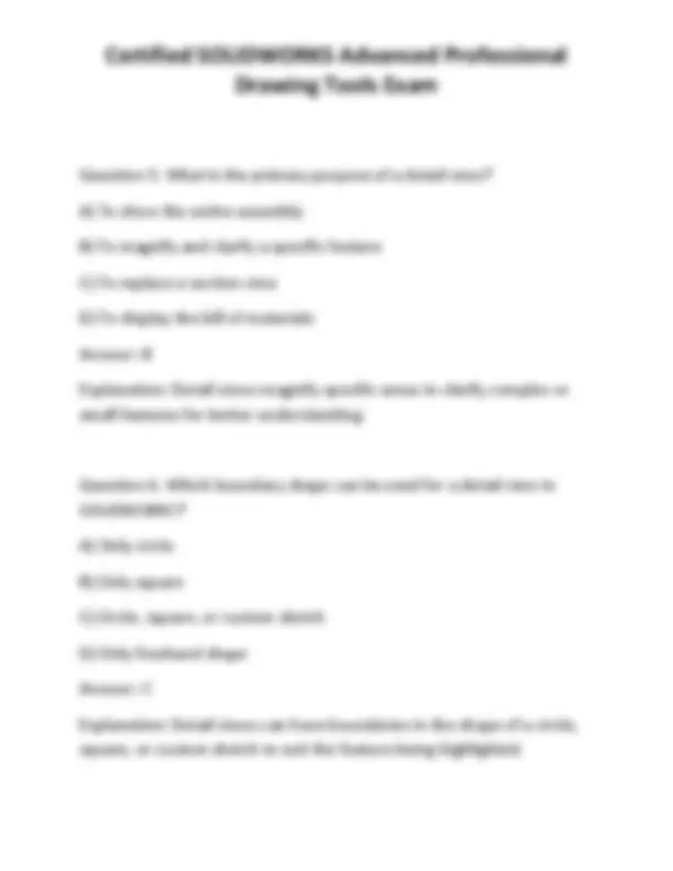 Certified SOLIDWORKS Advanced Professional Drawing Tools Exam | Exams ...