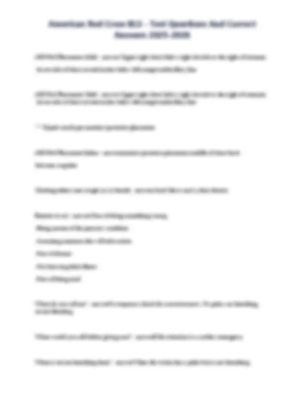 BLS Certification Exam Prep: American Red Cross Questions & Answers ...