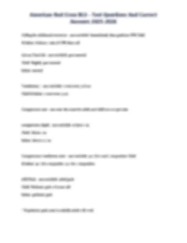 BLS Certification Exam Prep: American Red Cross Questions & Answers ...