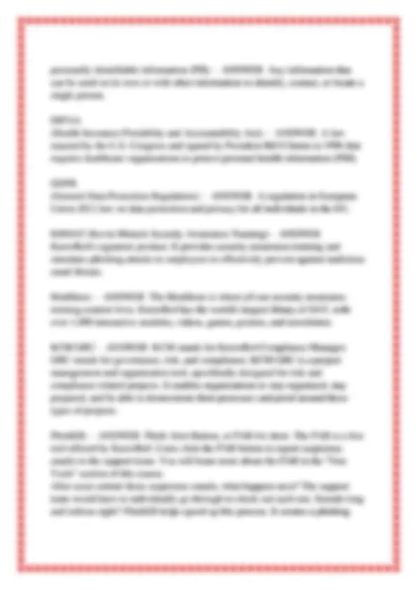 Cybersecurity Terminology: Understanding Key Security Concepts | Exams Computer Science | Docsity