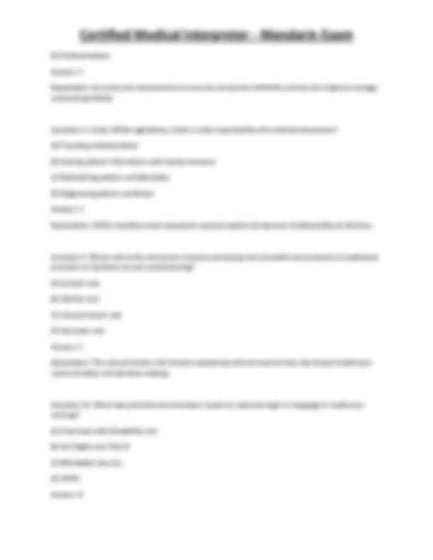 Medical Interpreter Certification Exam: Mandarin - Practice Questions ...