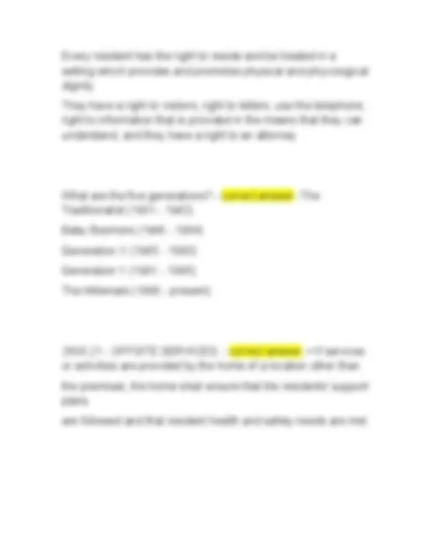 PCHA Exam Prep: Questions and Verified Answers for Personal Care Homes ...