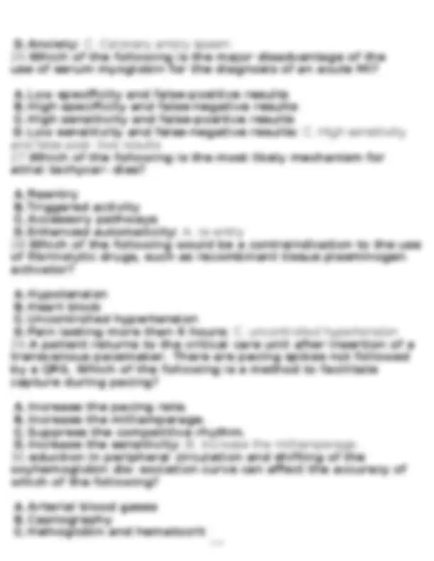 CCRN PRACTICE QUESTIONS UPDATED VERSION WITH ACCURATE ALREADY GRADED A+ ...