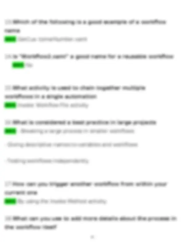 RPA Developer Foundation Training: Final Test Study Guide | Exams ...