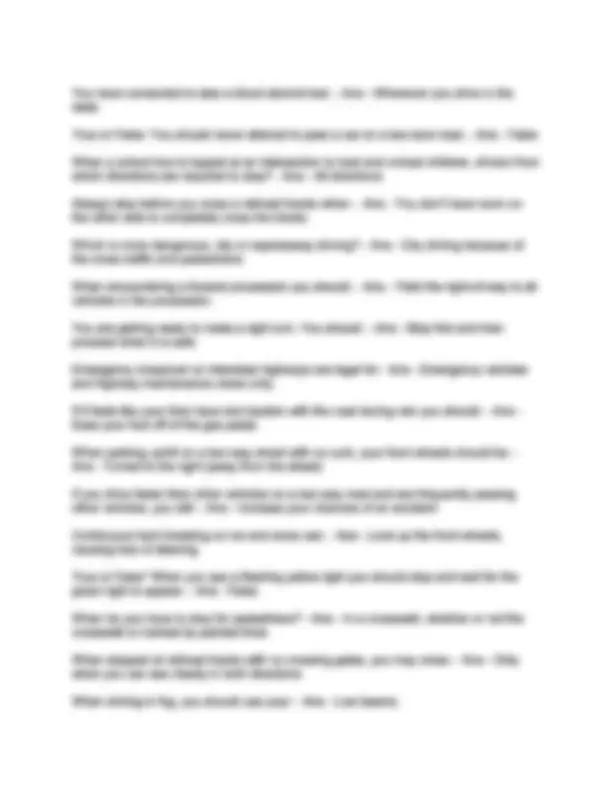 Tennessee Permit Test 2025 2026 ACCURATE QUESTIONS WITH CORRECT ...