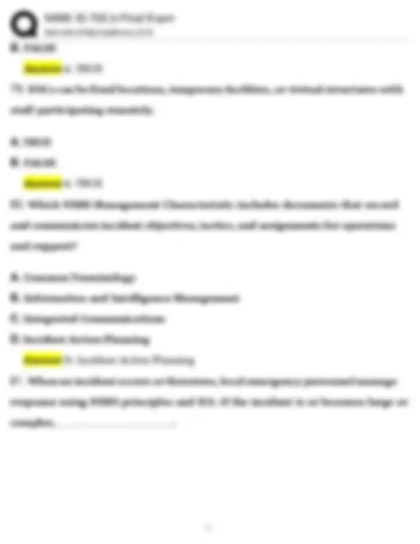 NIMS IS-700.b Final Exam (Latest 2025 / 2026 Update) Questions ...