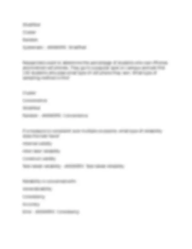 Research Methods and Statistics Exam Questions with Answers | Exams ...