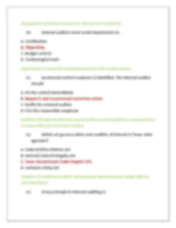 Texas Certified Internal Auditor Practice Exam: Government Track Q&A ...