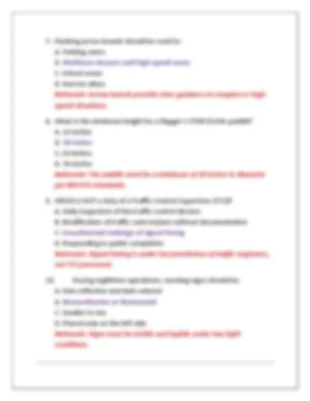 California Traffic Control Supervisor Certification Practice Exam ...
