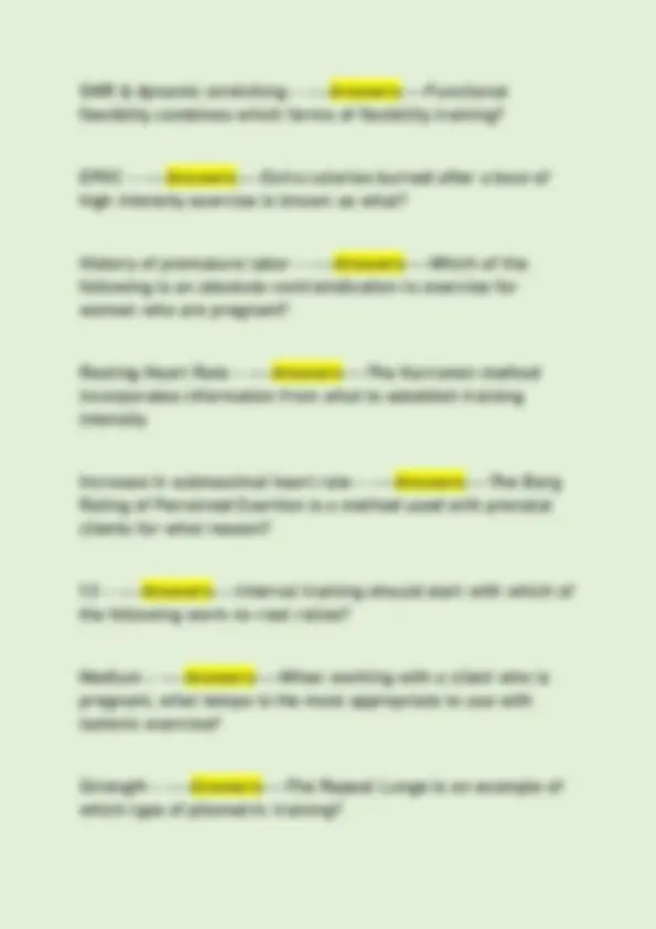 NASM WOMEN'S FITNESS SPECIALIST EXAM WITH ANSWERS | GRADED A+ | 2025 | Exams Nursing | Docsity