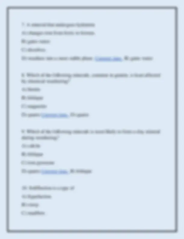 PHYSICAL GEOLOGY - CHAPTER 16 TEST BANK - UNDERSTANDING EARTH QUESTIONS ...