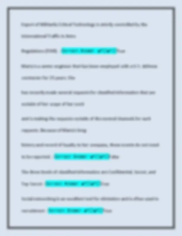 Counterintelligence Awareness and Reporting for DoD Employees Complete ...