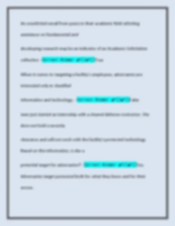 Counterintelligence Awareness and Reporting for DoD Employees Complete ...