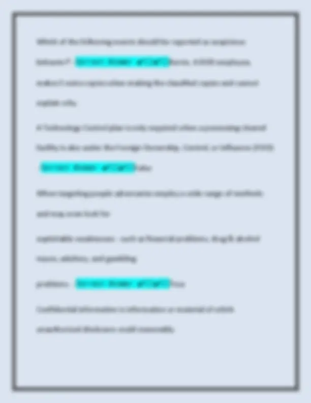 Counterintelligence Awareness and Reporting for DoD Employees Complete ...