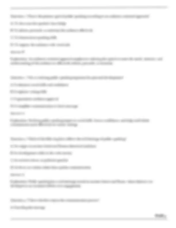 Accredited Test Bank Solution For Public Speaking An Audience-Centered ...