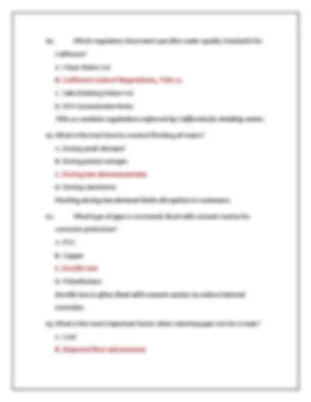 California Water Distribution Operator Certification Exam Test ...