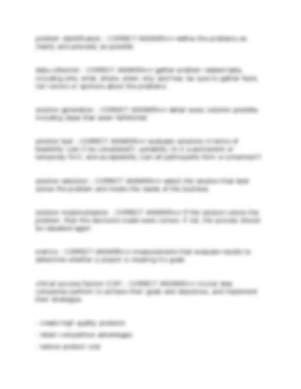 COMPLETE MIS 180 Final Study Guide (Meader SDSU) Questions With Correct ...