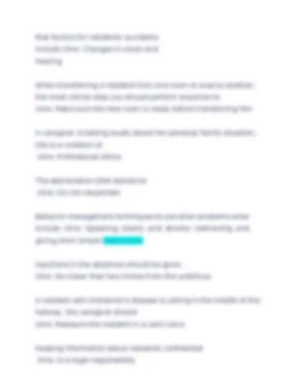 Caregiver study exam- Questions Study pack with 100% verified ...