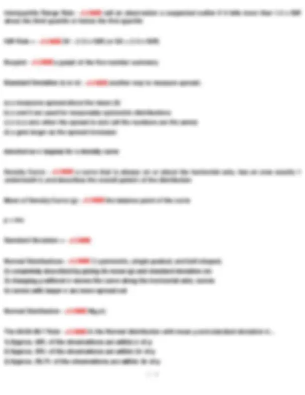 Math 243 Statistics Final Exam Review: Key Concepts and Q&A | Exams ...