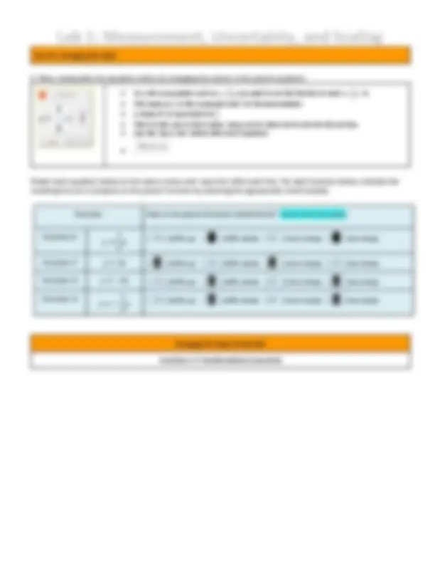 Physics Lab 1 Activity Assignment Sheet : Measurement, Uncertainty, and Scaling Portage 25 | Lab ...