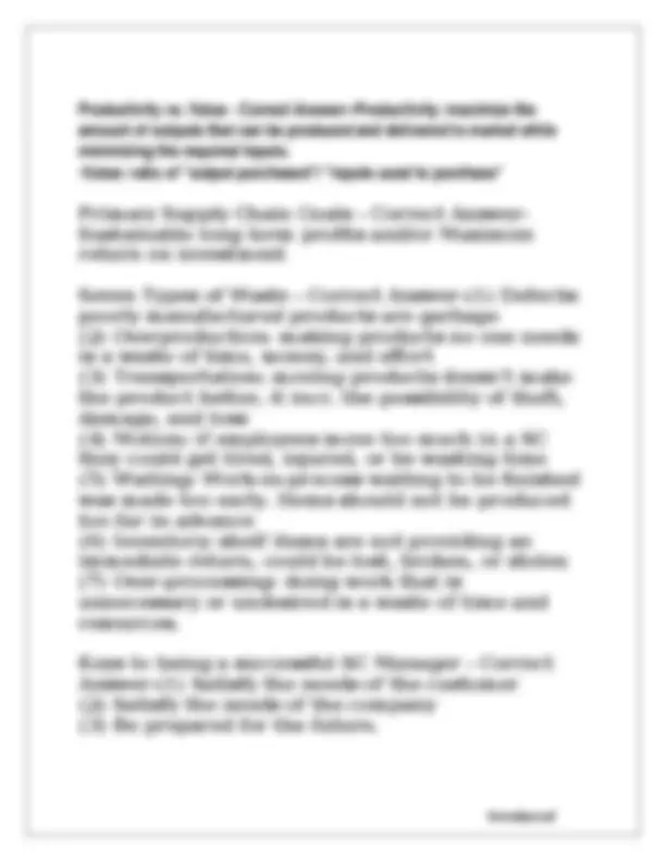 SCM 300 Final Exam Study Guide (Davila) With100% Complete Solution 2025 ...