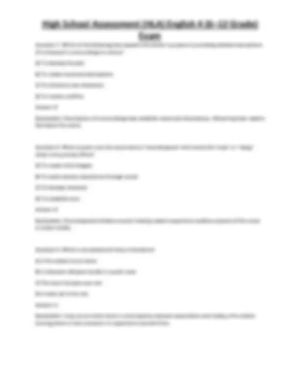 High School Assessment (HLA) English 4 (6–12 Grade) Exam | Exams ...