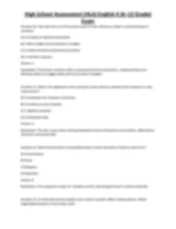 High School Assessment (HLA) English 4 (6–12 Grade) Exam | Exams ...