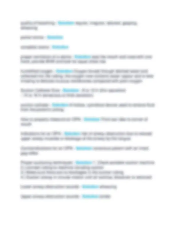 EMT FISDAP AIRWAY EXAM REVIEW QUESTIONS AND ANSWERS 2025 UPDATED GRADED A+ | Exams Nursing | Docsity