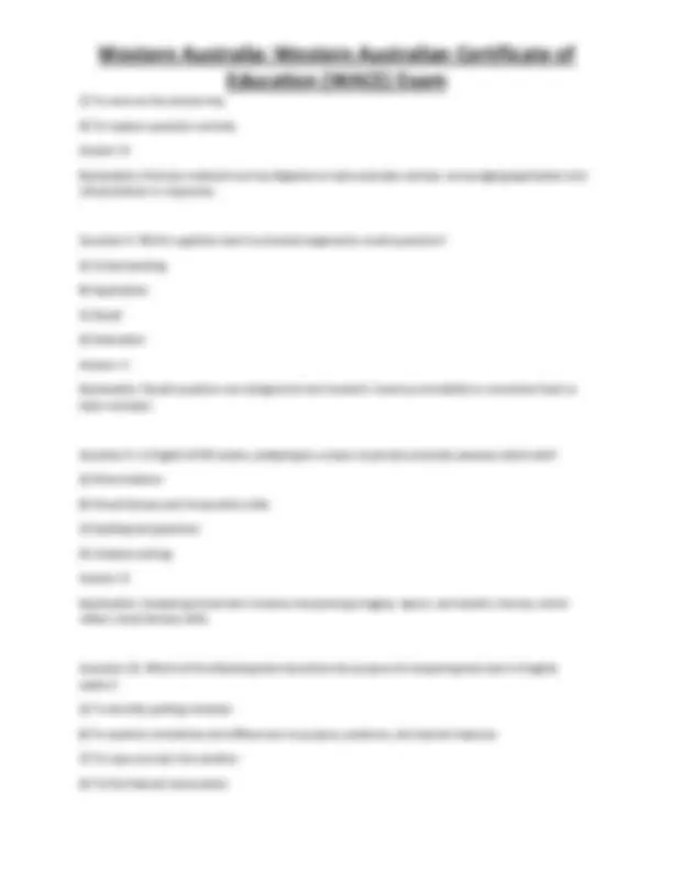 WACE Exam Questions and Answers: A Comprehensive Study Guide | Exams ...