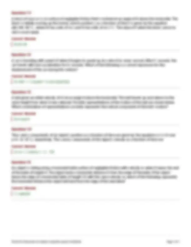 AP PHYSICS C: MECHANICS - UNIT 1 MECHANICS - UNIT 1 PROGRESS CHECK MCQ ...