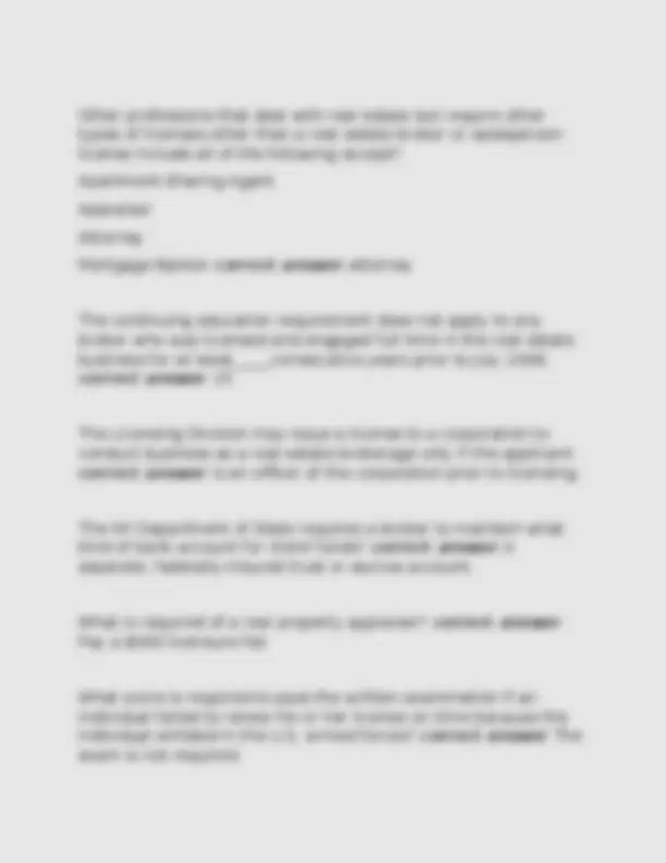 Real Estate Licensing Exam Questions and Answers | Exams Real Estate ...