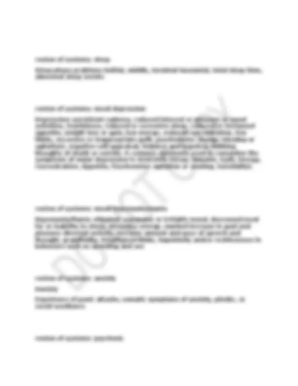 CMN 548 MODULE 1 STUDY GUIDE (SADOCK CH 7.1, 7.2, 7.6, CARLAT CH 14, 15 ...