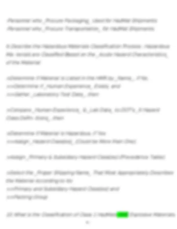 HazMat Transportation 2025 Exam Questions and Answers – Complete Study ...