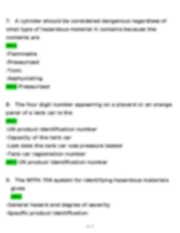HAZMAT Operations 2025 Exam Test Prep Questions and Answers – Verified ...