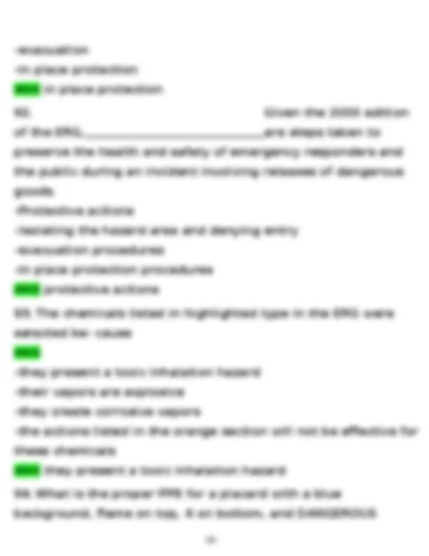 HAZMAT Operations 2025 Exam Test Prep Questions and Answers – Verified ...