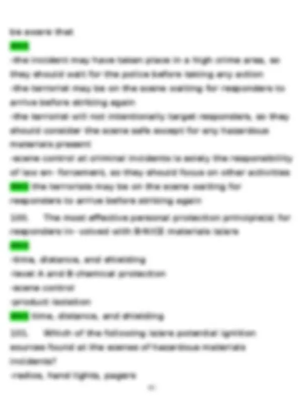 HAZMAT Operations 2025 Exam Test Prep Questions and Answers – Verified ...