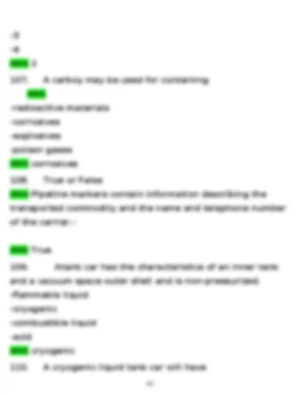 HAZMAT Operations 2025 Exam Test Prep Questions and Answers – Verified ...