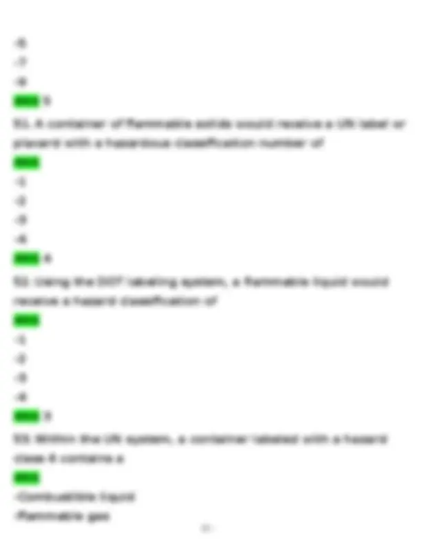 HAZMAT Operations 2025 Exam Test Prep Questions and Answers – Verified ...