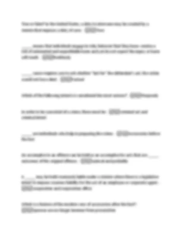 Criminal Law Exam Questions and Answers | Exercises History | Docsity