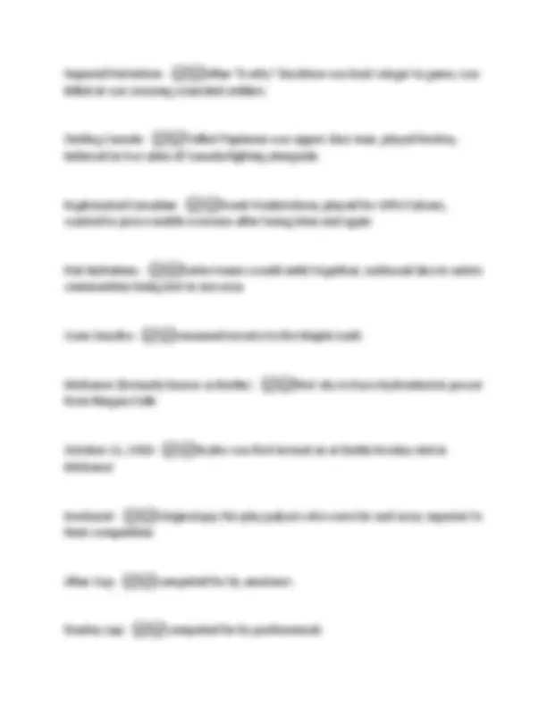 Hockey in Canadian History: Exam Questions and Key Historical Events | Exercises History | Docsity