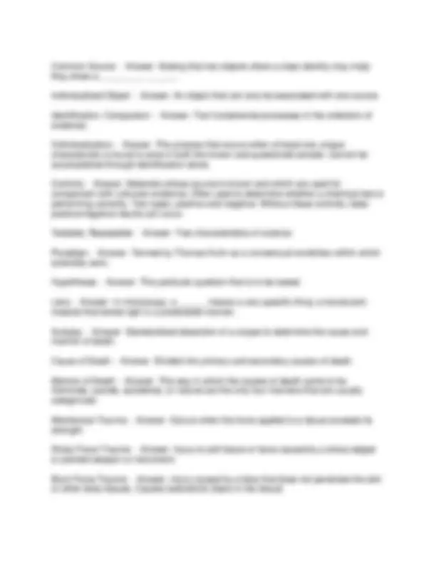 Forensic Science: Crime Scene Investigation Q&A | Exams Social Sciences ...