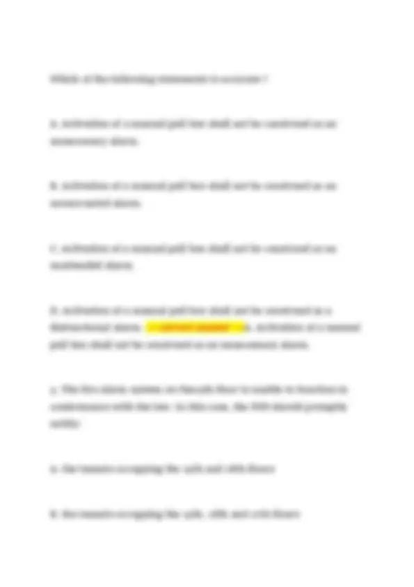NYC Fire Life Safety Director (FLSD) Exam Questions and Answers 2025/ ...